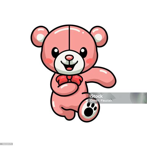 Cute Teddy Bear Cartoon Running Stock Illustration Download Image Now