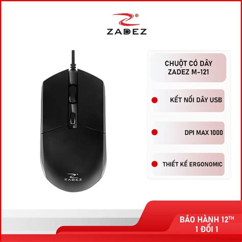 Chuột Quang Zades Có Dây M121 Thiết Kế Ergonomic độ Chính Xác Cao