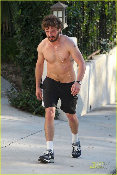 Shia Labeouf Scruffy Shirtless Run Photo 2512774 Shia Labeouf Shirtless Photos Just