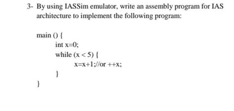 Solved 3 By Using Iassim Emulator Write An Assembly