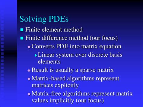 Pdes And Examples Of Phenomena Modeled Ppt Download