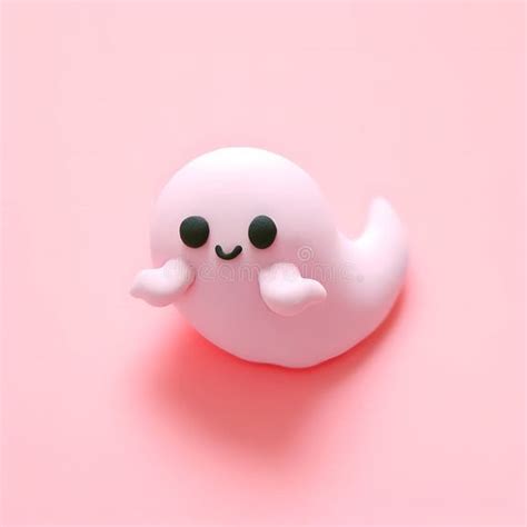 A Cute Ghost Made Of Clay On A Pink Background Stock Illustration Illustration Of Growling
