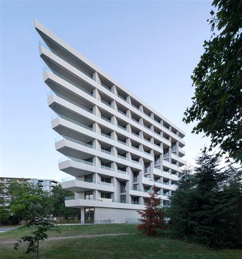 Angular Balconies Provide Views Of The Black Sea At Starh S EOS Building