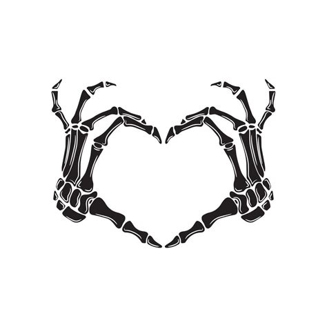 Skeleton Heart Hand Dowload Svgpng Dijital Download Etsy
