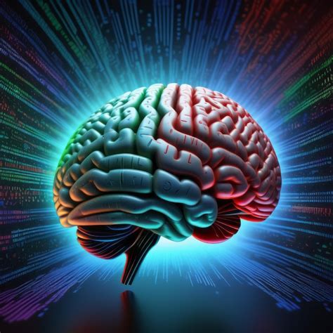 Premium Photo Human Brain With Binary Numbers And Circuit Board 3d Illustration Human Brain