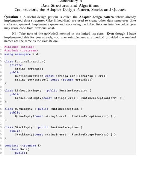 Solved Data Structures And Algorithms Constructors The