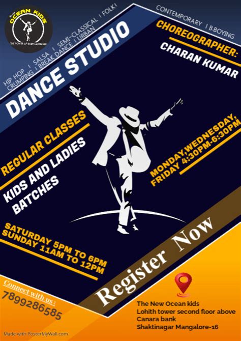 Dance Classes Poster Postermywall