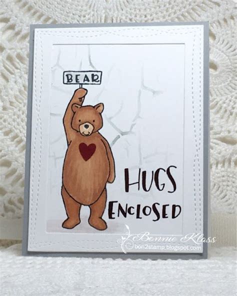 Stamping With Klass Bear Hug Valentine Novelty Sign