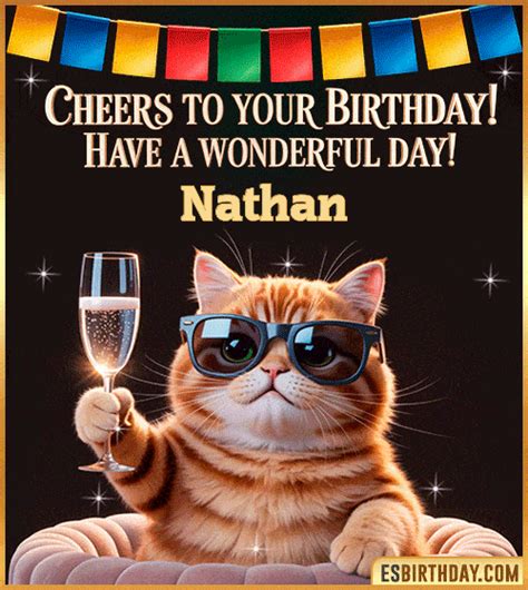 Happy Birthday Nathan  🎂 Animated Images Wishes And Music 【27 S】