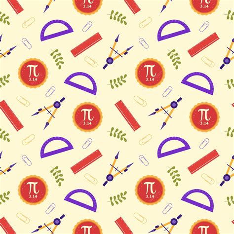 Premium Vector Pi Day Seamless Pattern With Mathematical Constants Or
