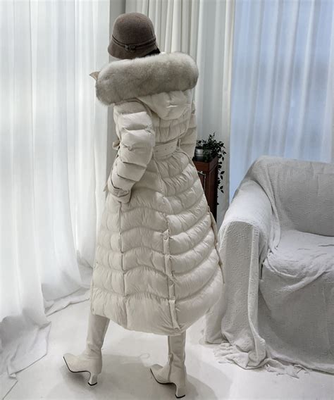 코드블랙 퀄리티보장추천 시그니처 100 리얼폭스 오리털 덕다운 벨트 폭스퍼 롱 패딩 3color