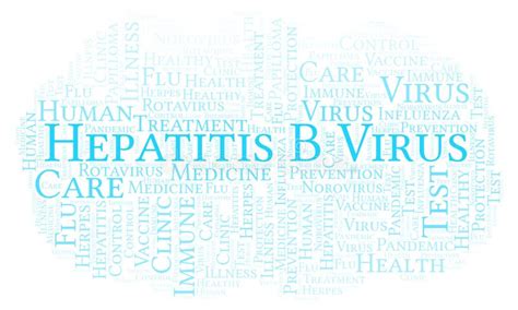 Hepatitis B Virus Word Cloud Made With Text Only Stock Illustration