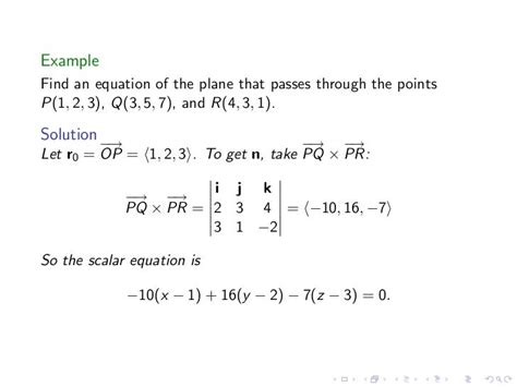 Find The Equation Of A Plane Passing Through Two Points And Parallel To
