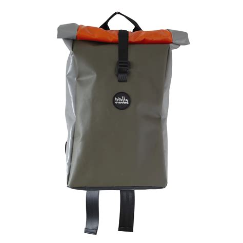 Rolltop Rugzak Olive Orange Totally Cranked