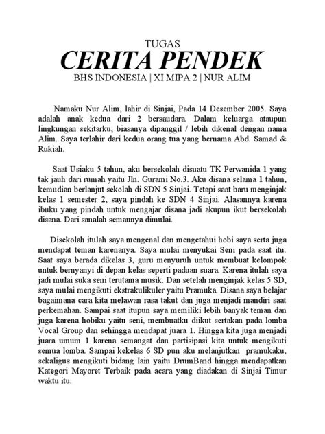 Tugas Cerpen Pdf Seni And Disiplin Bahasa Kesehatan Holistik