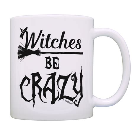 Thiswear Witch Mug Witches Be Crazy Coffee Mug Halloween Cup Witch