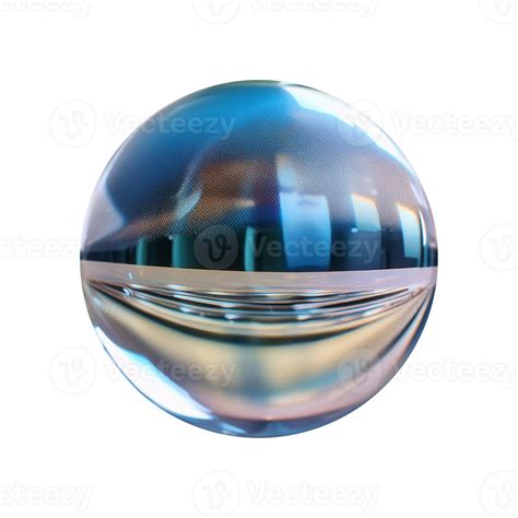 Glass Sphere Showcasing Reflection Transparency And Geometric