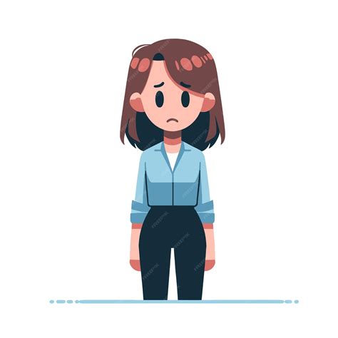 Premium Vector Cartoon Of A Person Standing With A Disappointed