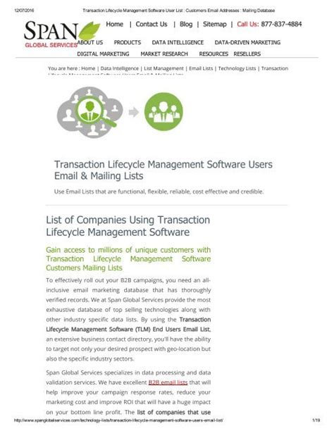 Buy Transaction Lifecycle Management Software Using Companies From Span