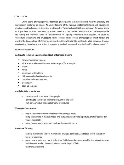 Conclusion And Recommendation Pdf Camera Lens Camera