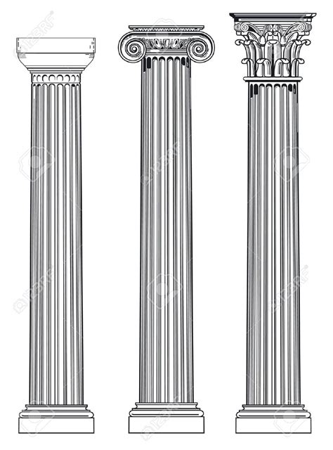 Simple Roman Columns Clip Art