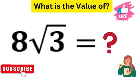8 Square Root 3 Simplify Youtube
