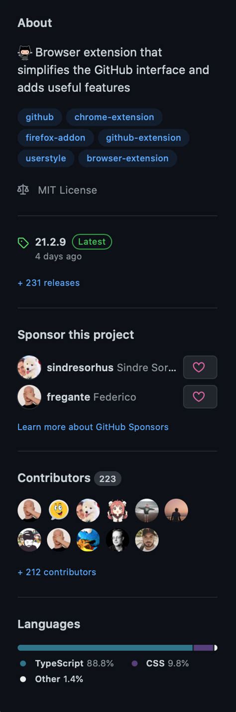 Further `clean Repo Sidebar` · Issue 3972 · Refined Githubrefined Github · Github