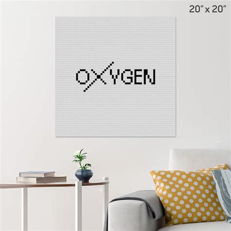 Oxygen Pixel Art Wall Poster Build Your Own With Bricks Brik
