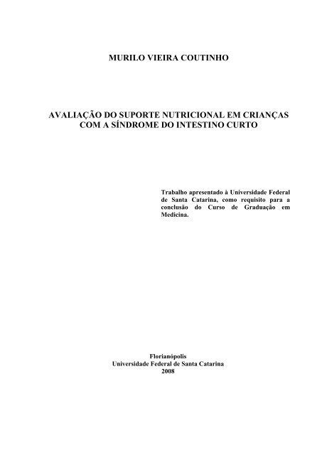 Murilo Vieira Coutinho Avaliação Do Suporte Nutricional Em Ufsc