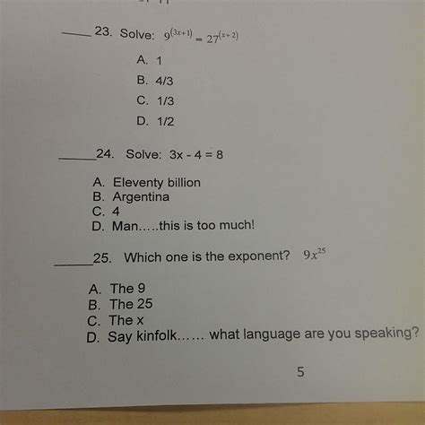Math Test Fail Math Fail