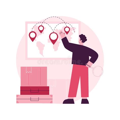 Ilustración Vectorial Abstracta De Movimiento Migratorio Ilustración Del Vector Ilustración