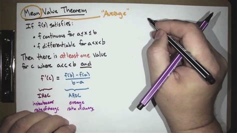 Mean Value Theorem Calc 1 Lecture 25 Fall 24 Youtube