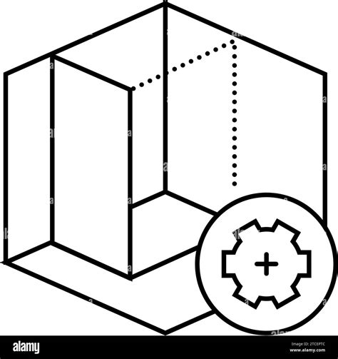 Space Optimization Interior Designer Line Icon Vector Illustration