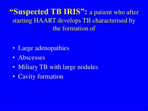 Ppt Tuberculosis And The Immune Reconstitution Inflammatory Syndrome Iris Powerpoint