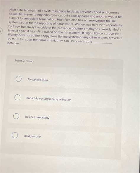Solved High Flite Airways Had A System In Place To Deter