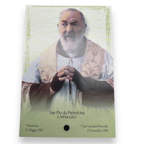 Padre Pio Holy Card St Pio Vintage Prayer Card Catholically