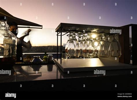 View Of The Cocktail Bar On The Terrace Of The Katari Hotel In Arequipa