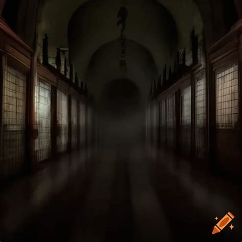 Spooky Background Of A School