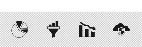 Set Calculator Financial Growth Decrease Pie Vector Image