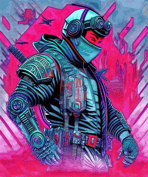 Ninja Soldier Holographic Samurai Fighter Katana J By Sytacdesign On Deviantart