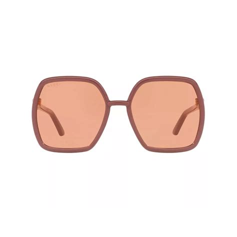 Gucci Pink Frame Orange Lens Sunglasses 11zh5a