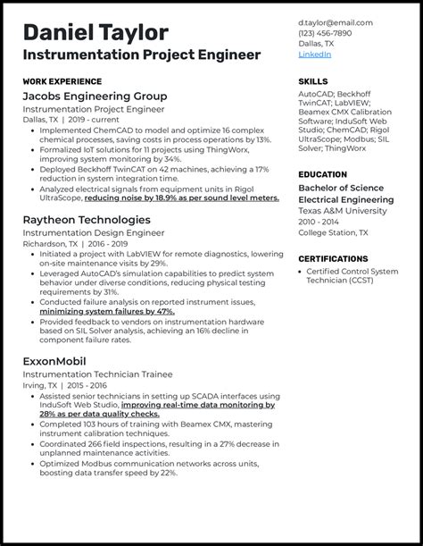 7 Project Engineer Resume Examples Designed For 2026
