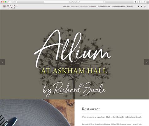 Sam Charrington Design A New Logo For Allium A Very Brilliant Restaurant With Rooms At Askham