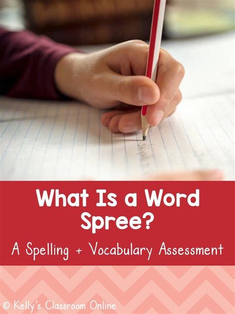 Word Spree Spelling Assessment Vocabulary Skills Rhyming Words Beginning Of The School Year