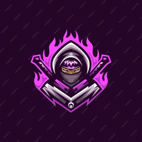 Premium Vector Ninja Assassin Logo Mascot Vector Template Mascot Gaming Logo Assassin Woman Logo