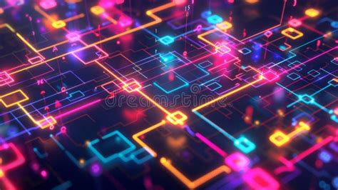 A Colorful Flowchart With Each Shape And Line Representing A Different