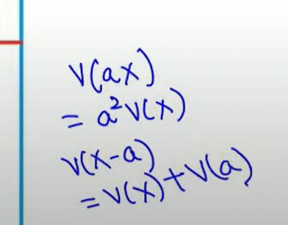 This Is The Variance Formula Why Did Variance Of X 1 Become Vx Va