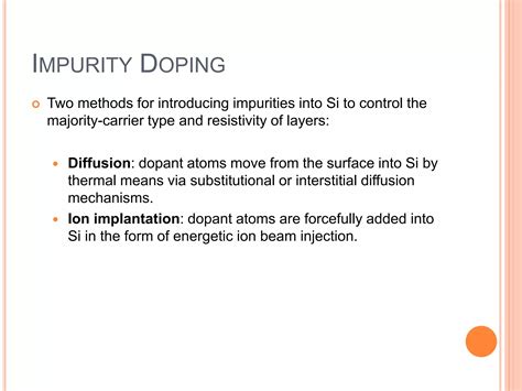 Ic Technology Diffusion And Ion Implantation Pptx