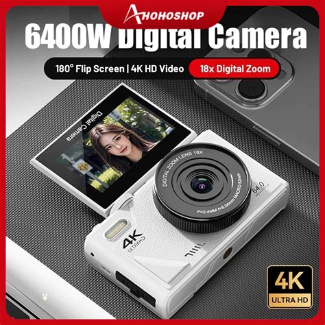 Vetek 8 Camera 64mp Digital Camera 4k Vlogging Camera 30flip Screen