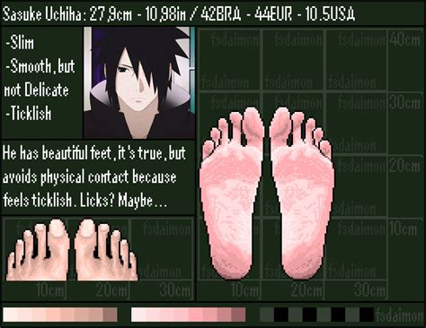 Naruto Feet Chart Sasuke Uchiha By Fsdim On Deviantart